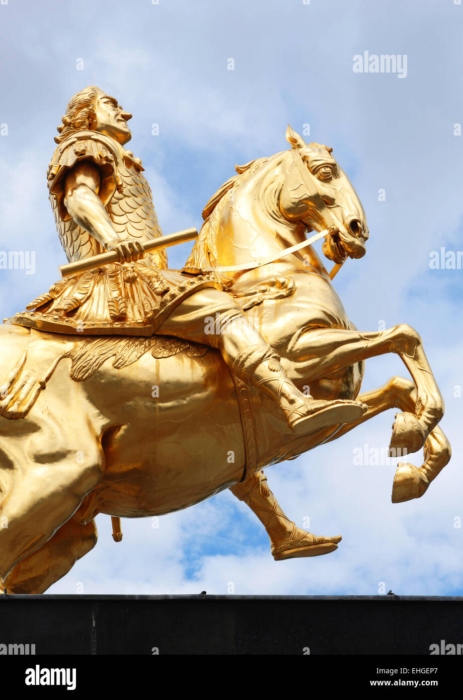 Goldener Reiter Equestrian Statue Dresden High Resolution Stock ...
