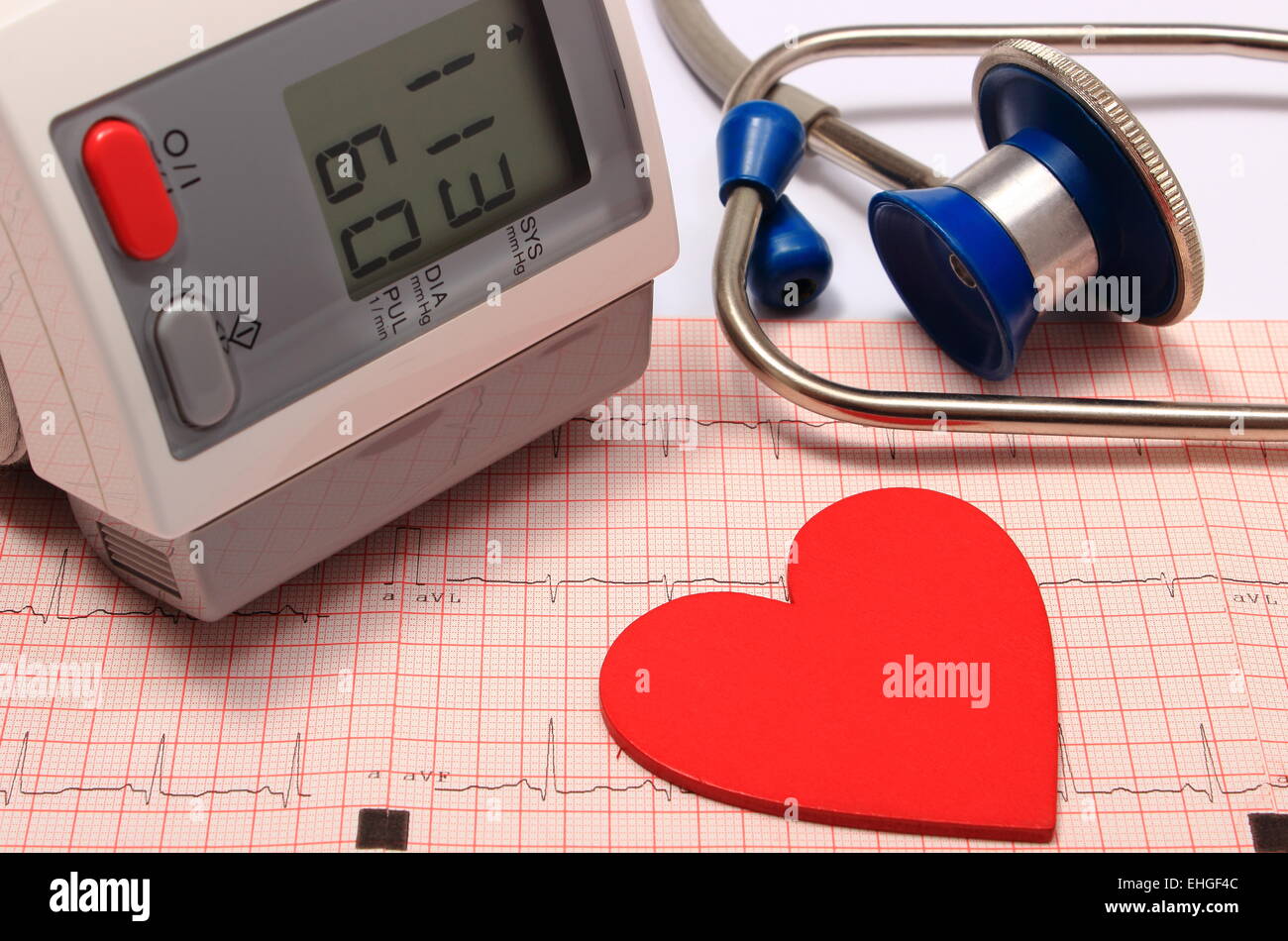 Medical stethoscope, instrument for measuring blood pressure and red ...