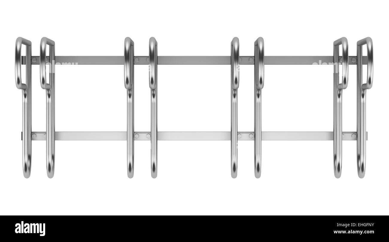 top view of street bicycle rack isolated on white background Stock ...