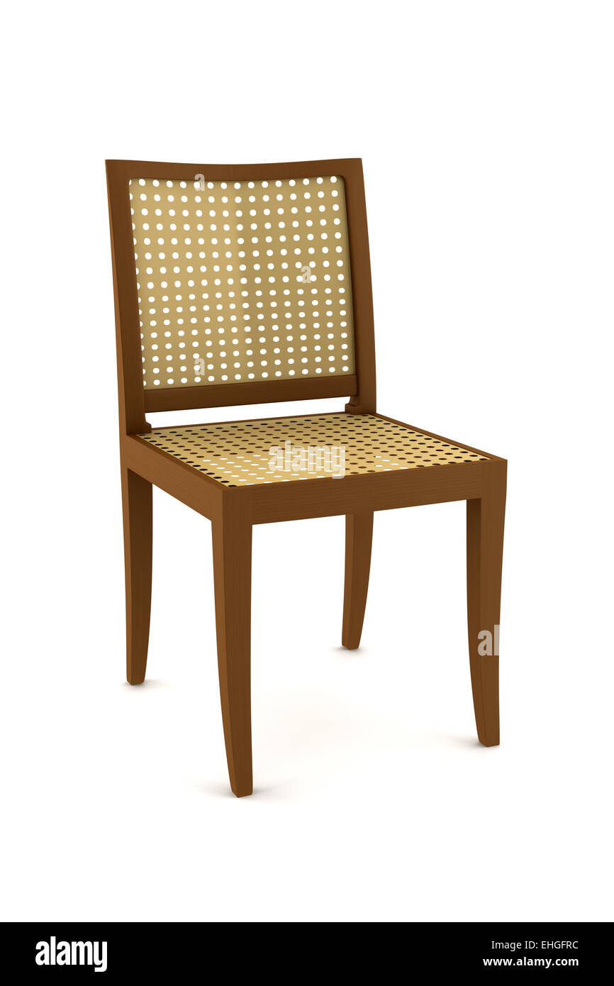brown chair isolated on white background Stock Photo - Alamy