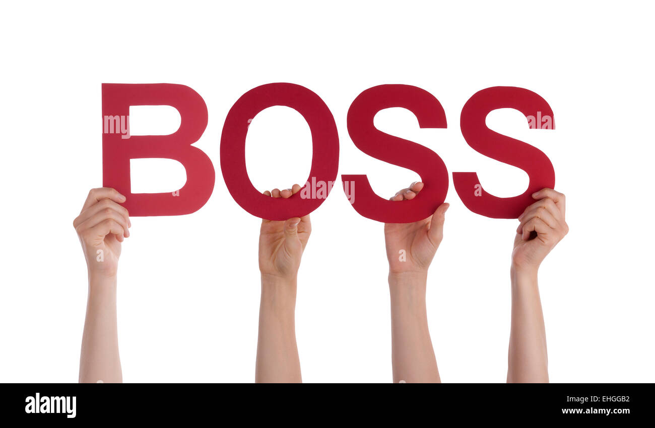 Many Caucasian People And Hands Holding Red Straight Letters Or ...