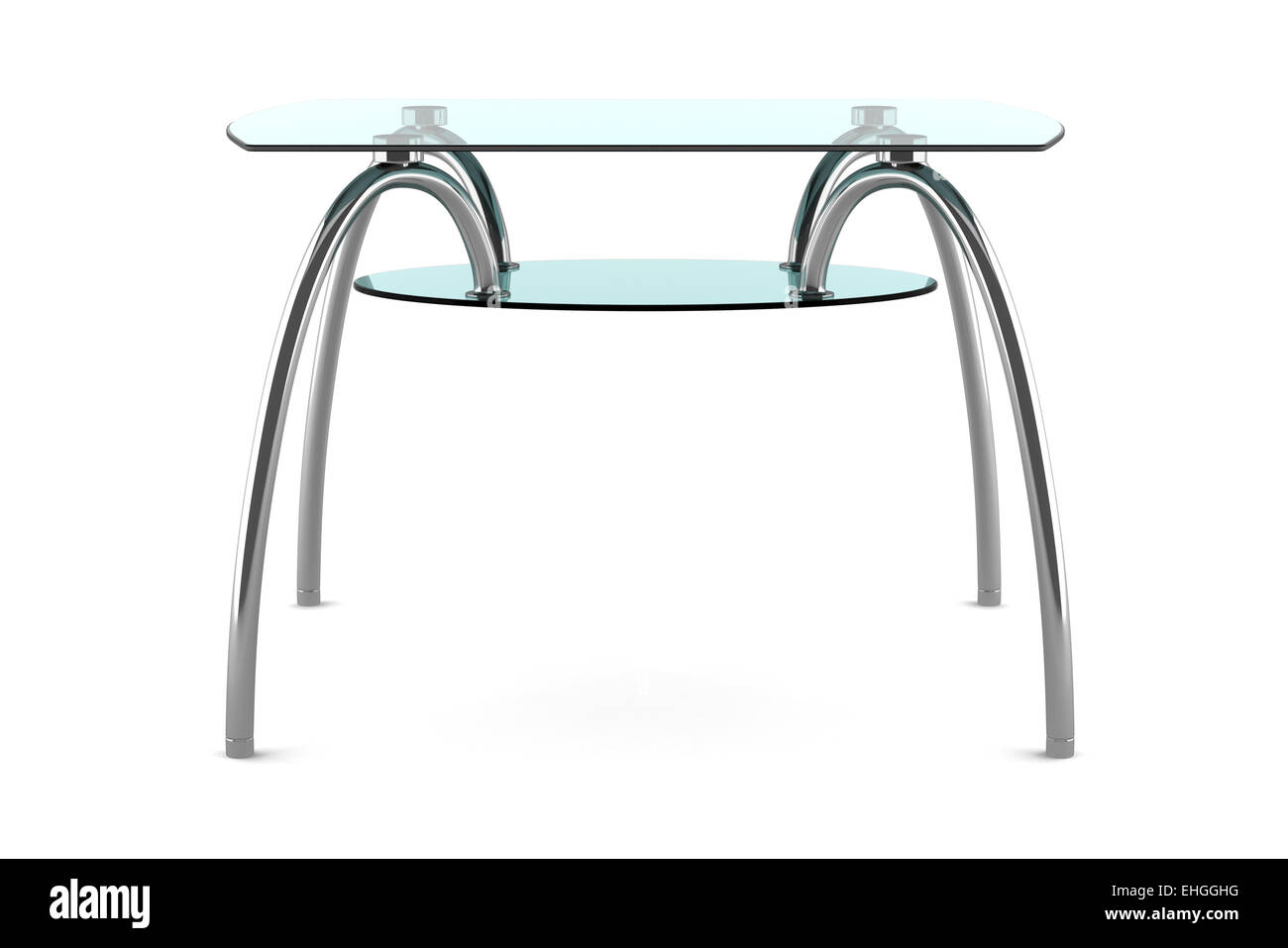 modern glass table isolated on white background Stock Photo - Alamy