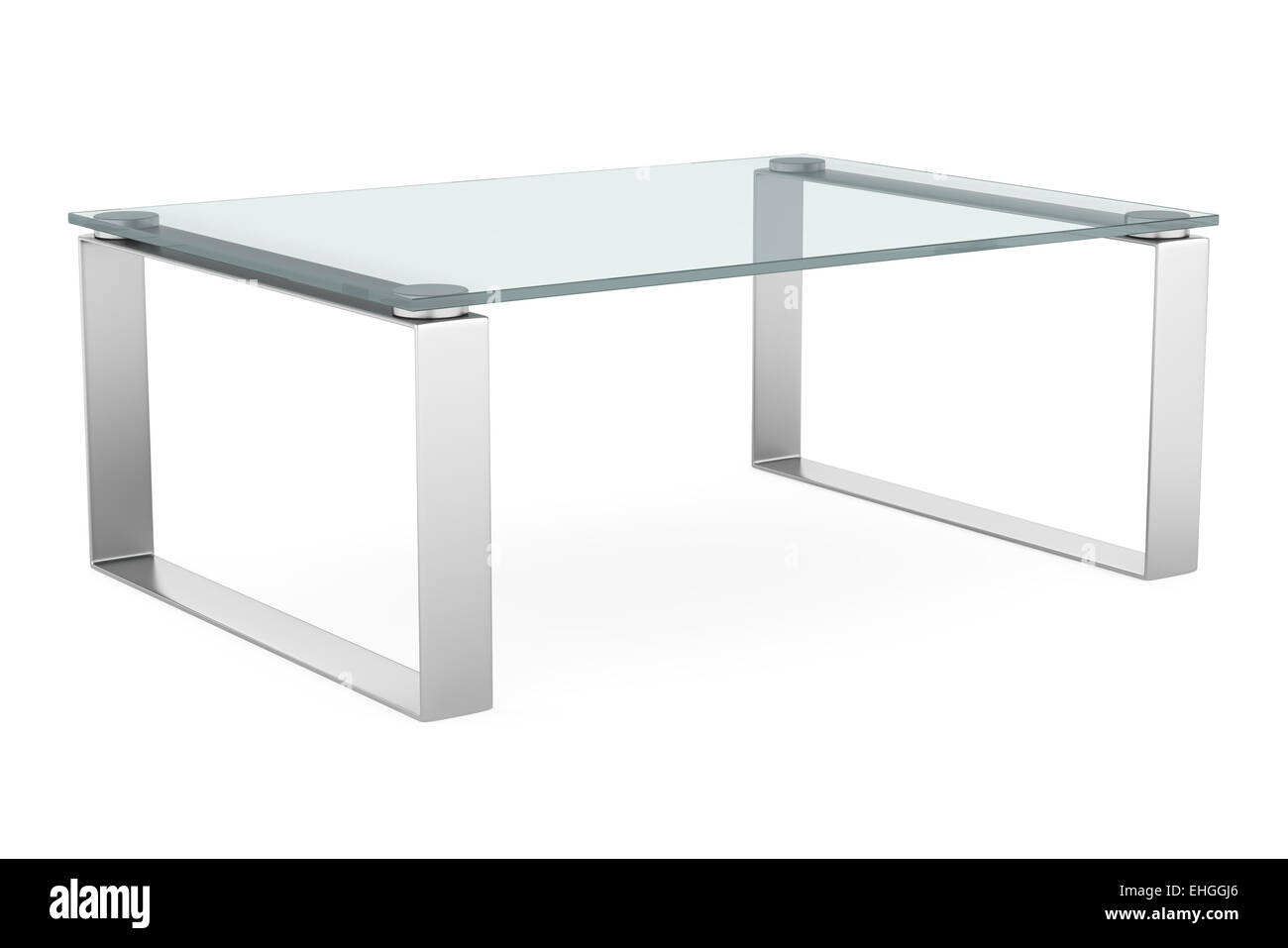 modern glass table isolated on white background Stock Photo - Alamy