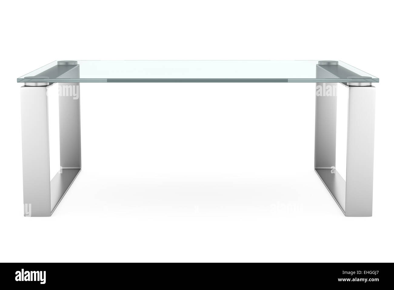 modern glass table isolated on white background Stock Photo - Alamy