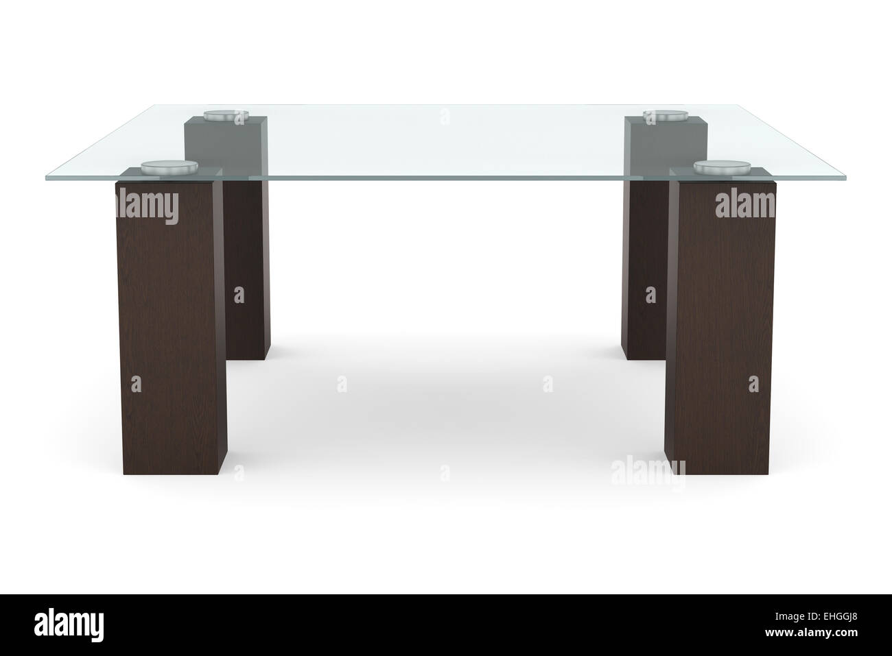 modern glass table isolated on white background Stock Photo - Alamy