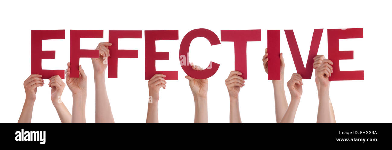 Many Caucasian People And Hands Holding Red Straight Letters Or ...