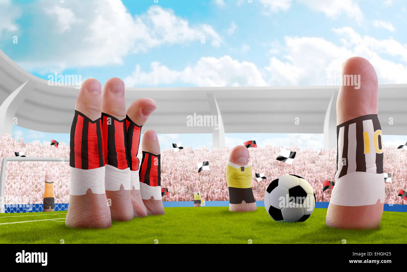 Barrier of the free kick hi-res stock photography and images - Alamy