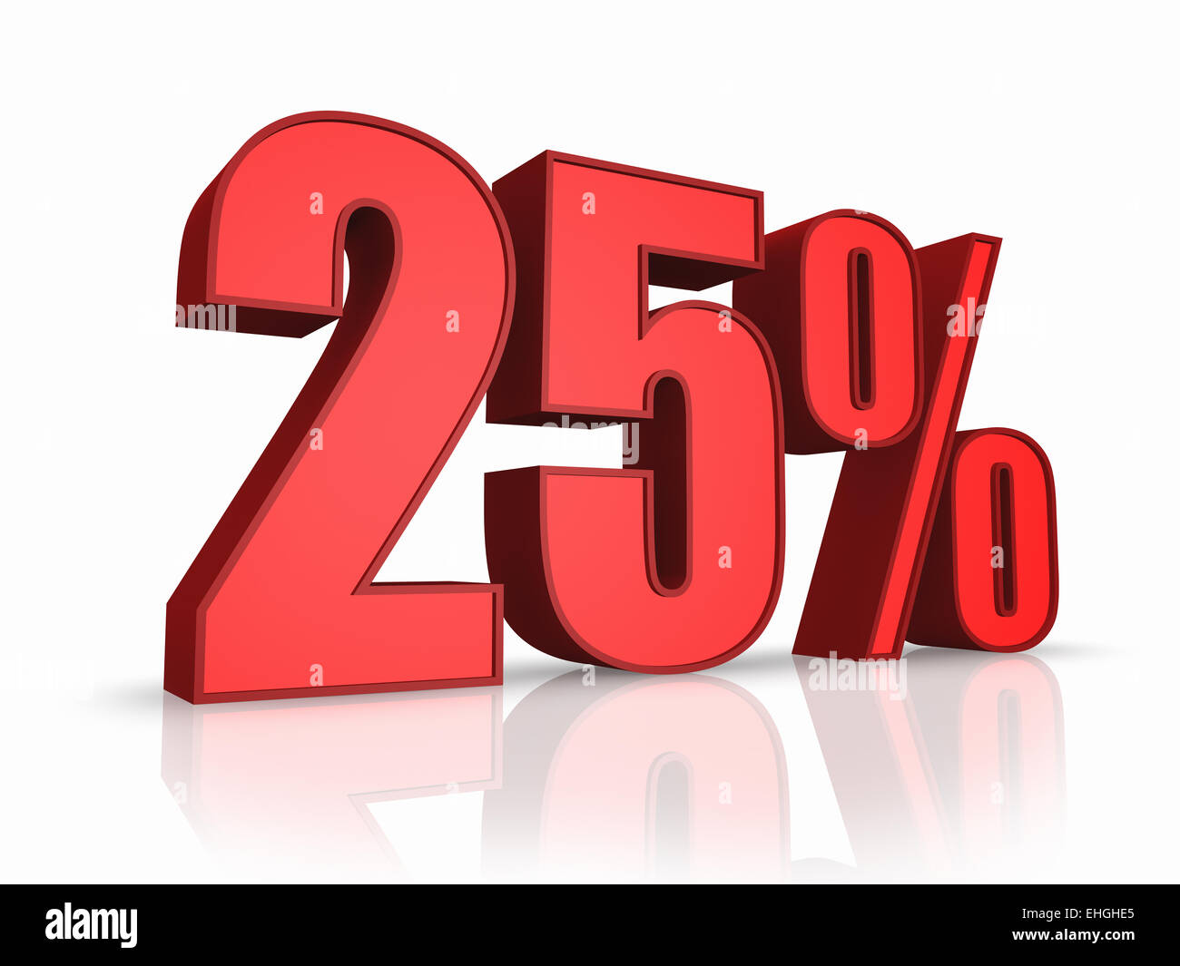 Red Twenty Five Percent Stock Photo - Alamy