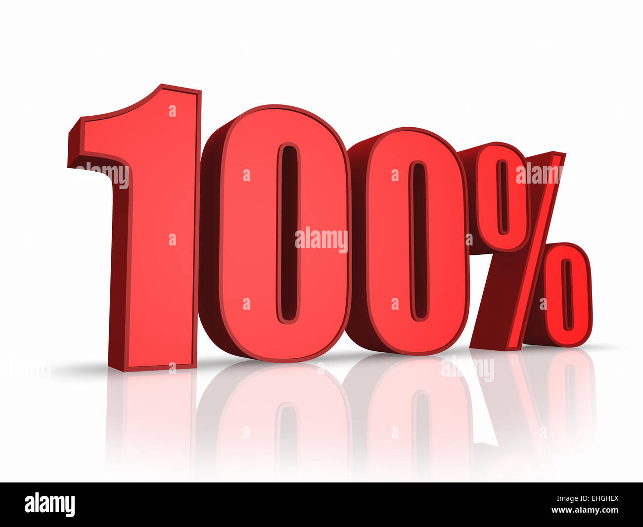 Red One Hundred Percent Stock Photo - Alamy
