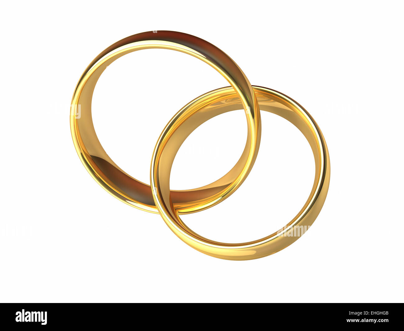 Gold Wedding Rings Together Stock Photo - Alamy