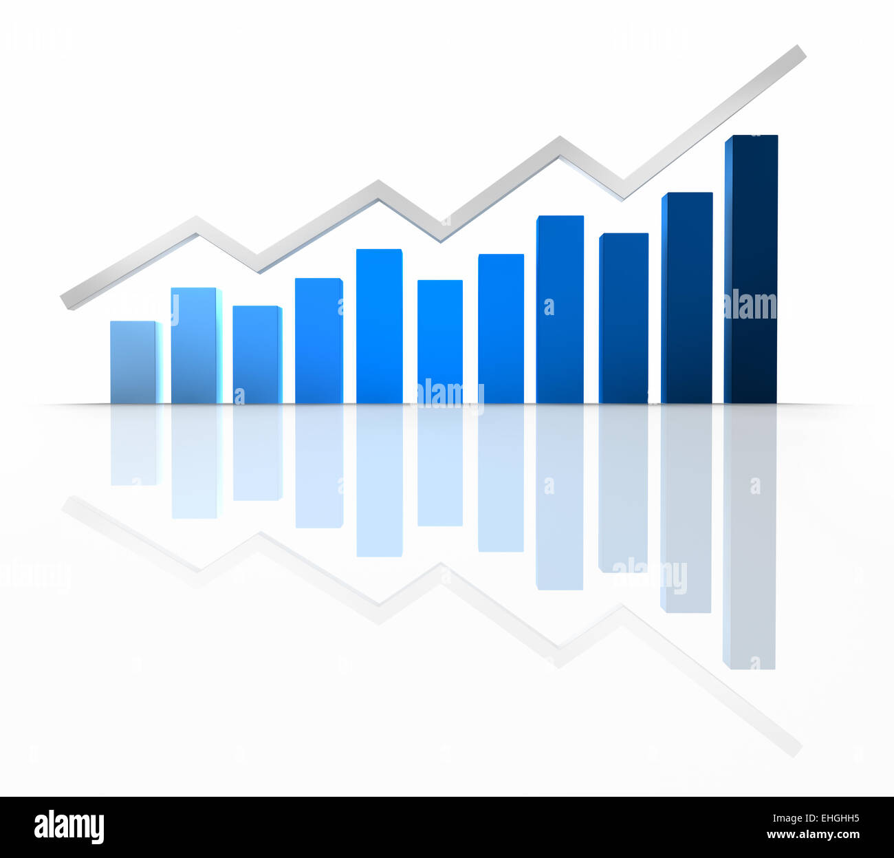 Business financial chart blue hi-res stock photography and images - Alamy