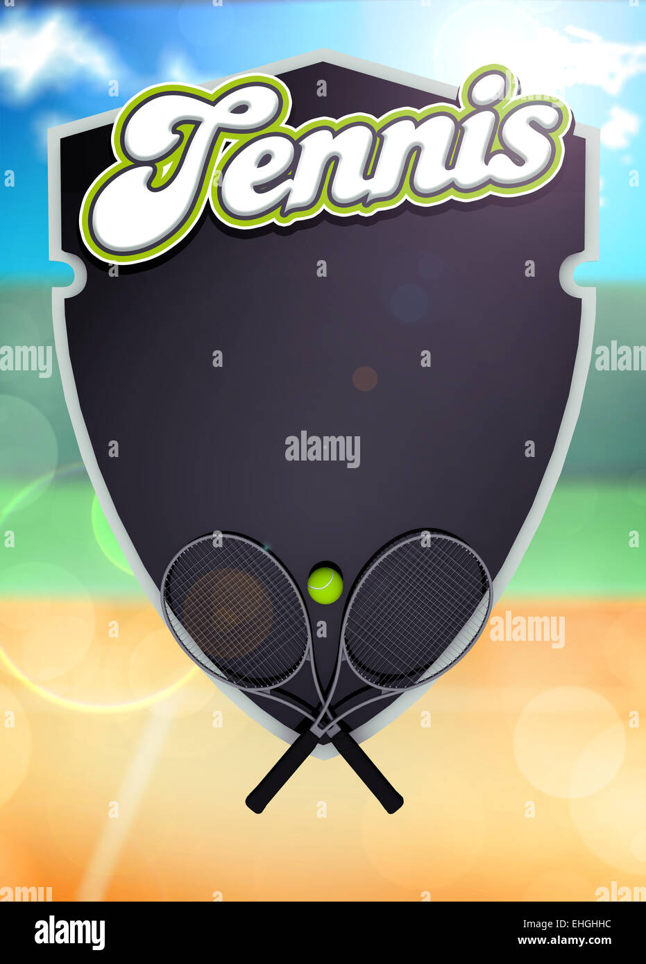 Abstract color tennis sport poster background with space Stock Photo ...