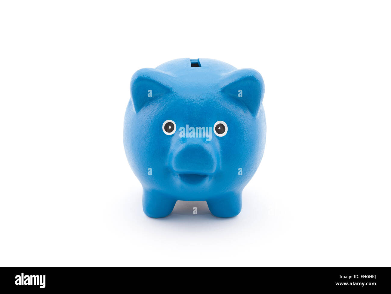 Blue piggy bank with clipping path Stock Photo - Alamy