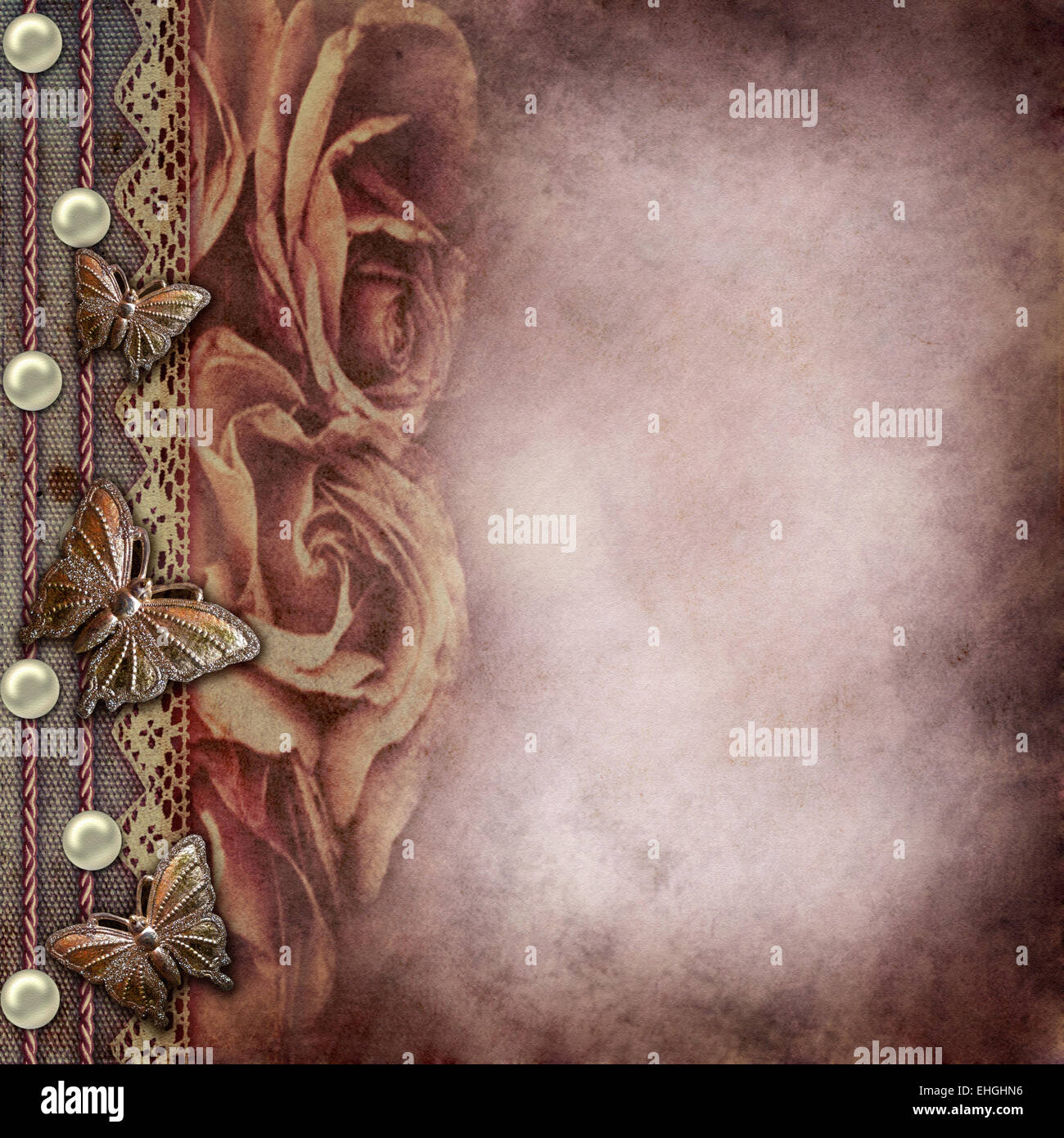 Old vintage album cover lace hi-res stock photography and images - Alamy