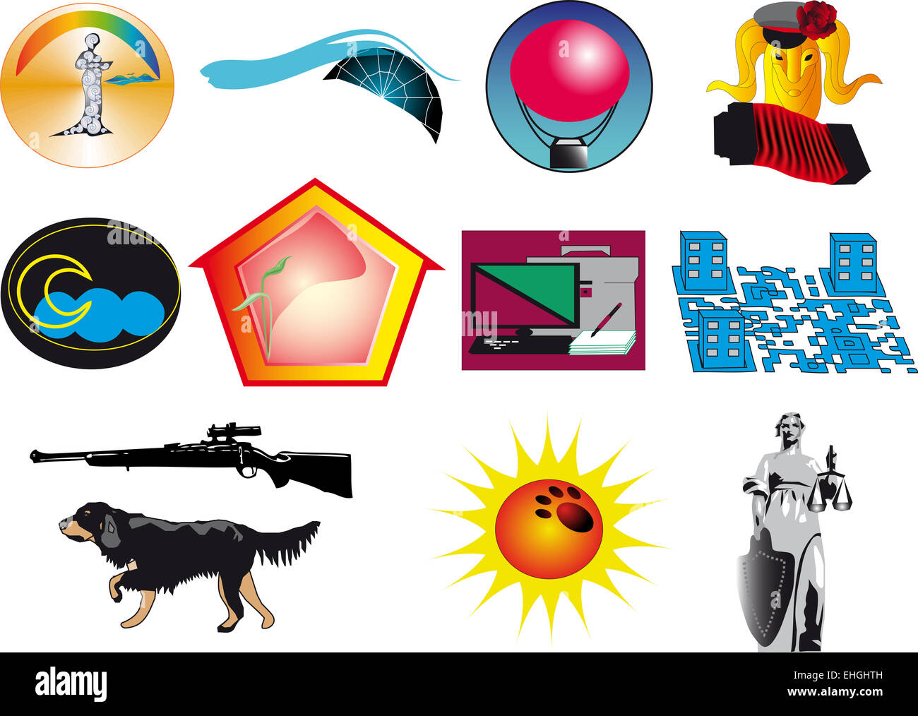 set of logos Stock Photo - Alamy