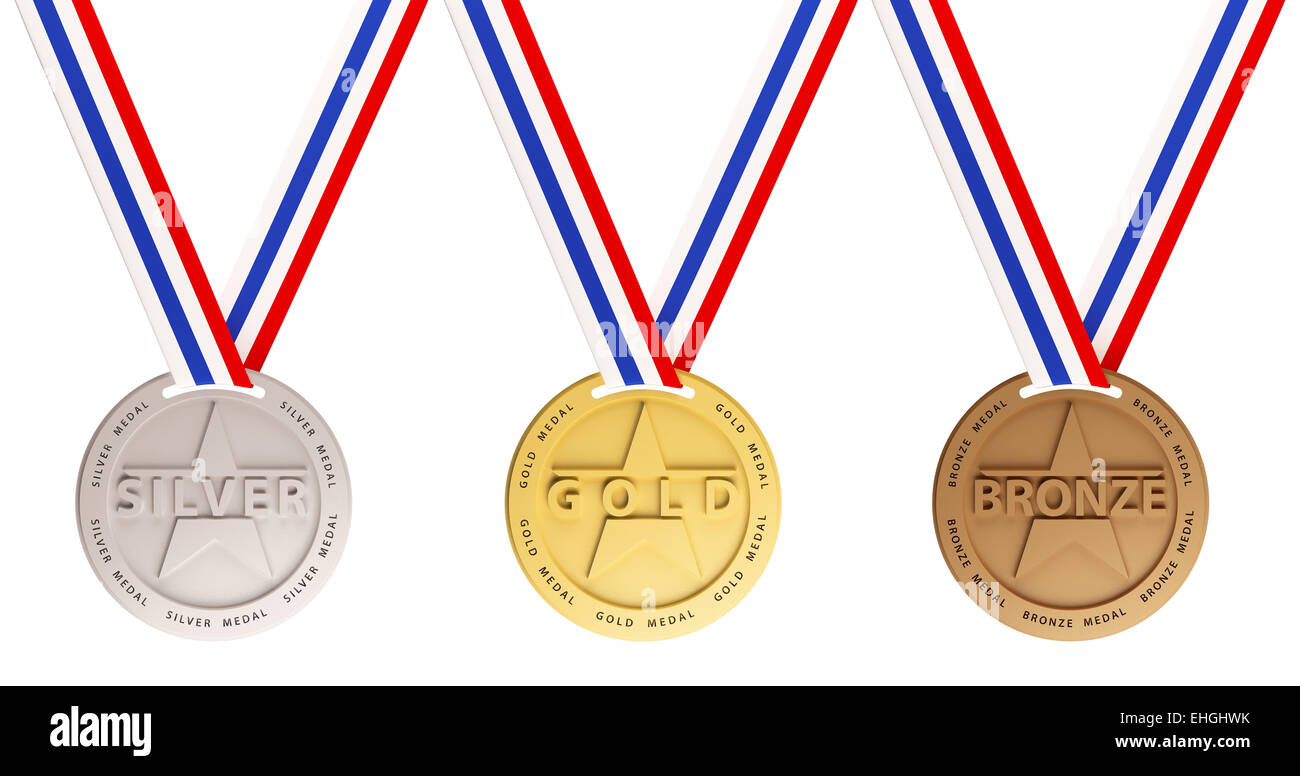 Bronze medals ribbon hi-res stock photography and images - Alamy