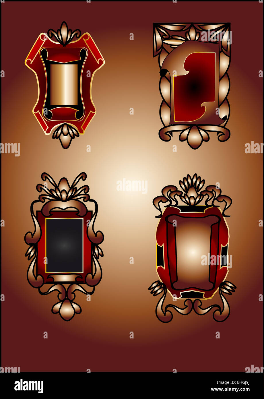 Old fashioned labels hi-res stock photography and images - Alamy