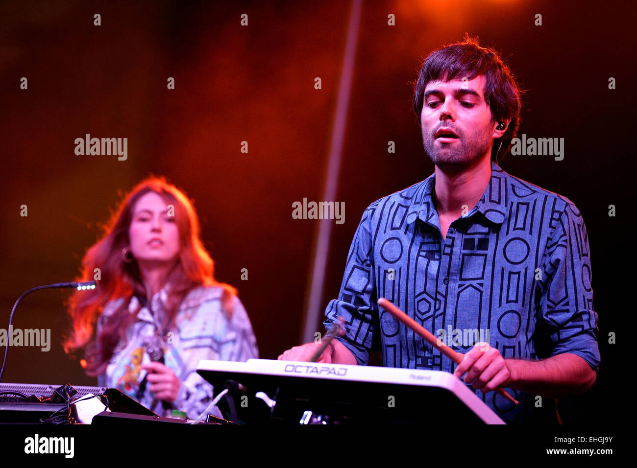 BARCELONA - SEP 19: Desert (electronic band) concert at Barcelona Accio ...