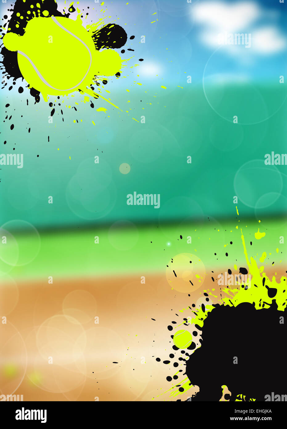 Abstract color tennis sport poster background with space Stock Photo ...