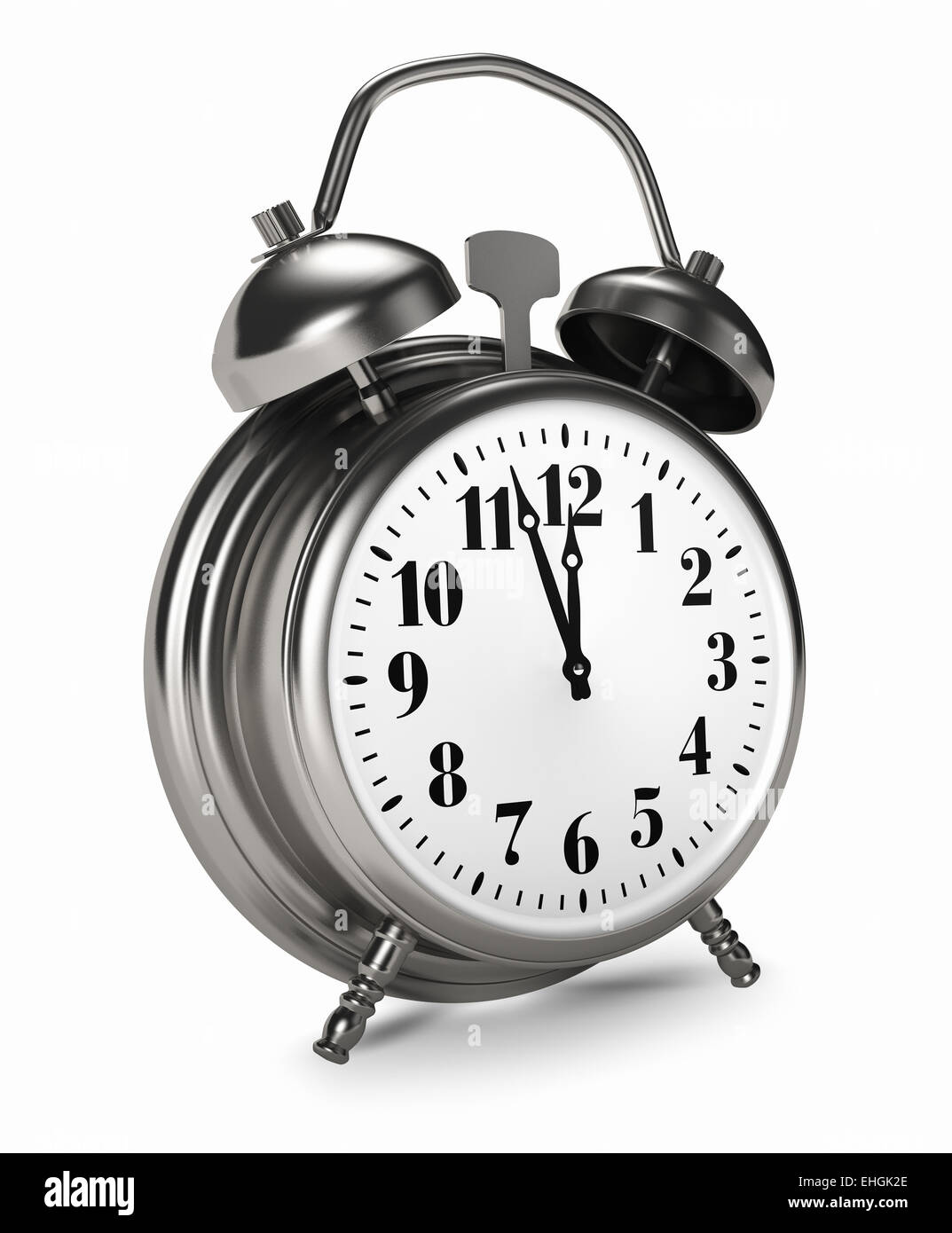 Old Silver Clock Stock Photo - Alamy