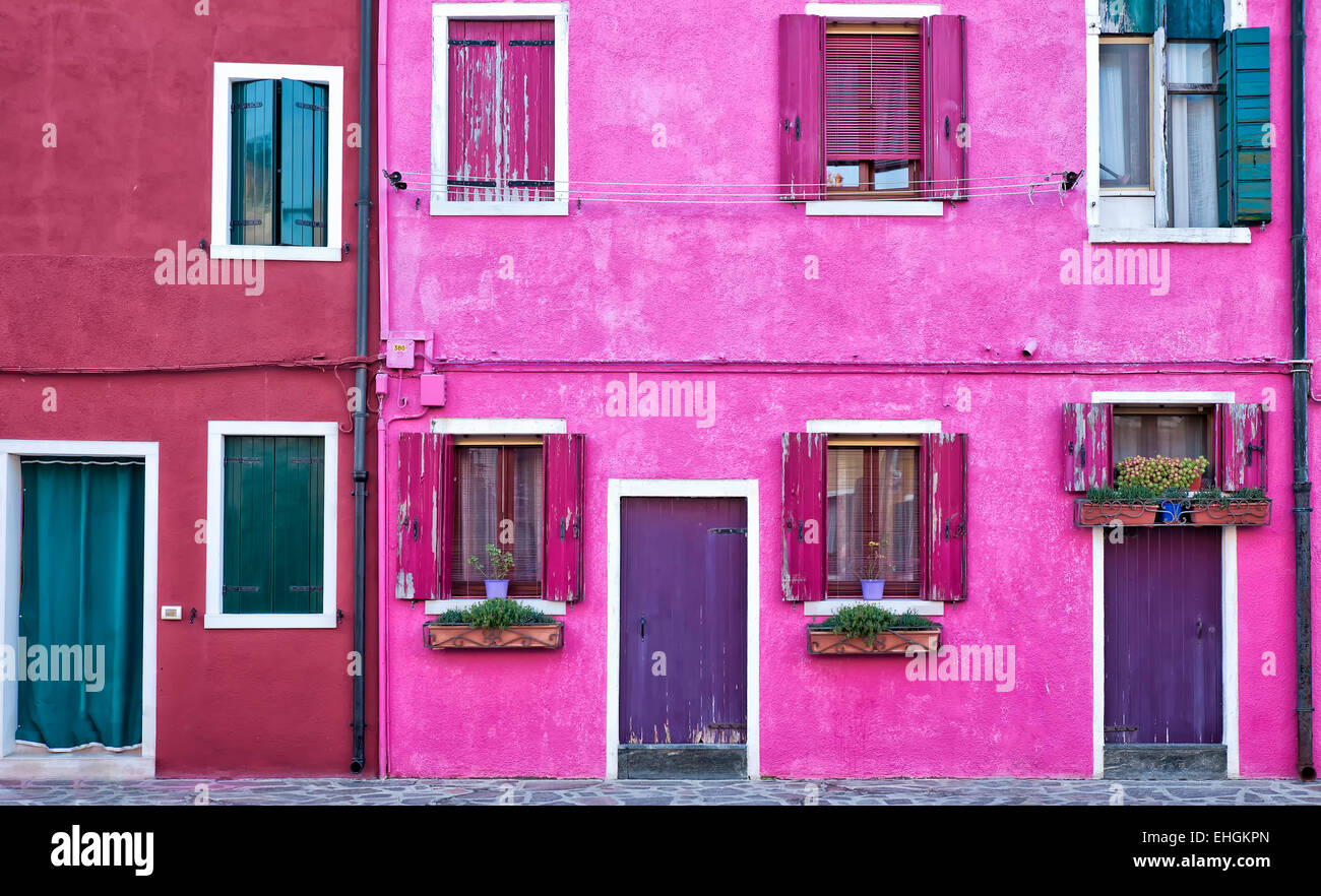 Burano colors. Venice laggon, Italy Stock Photo - Alamy