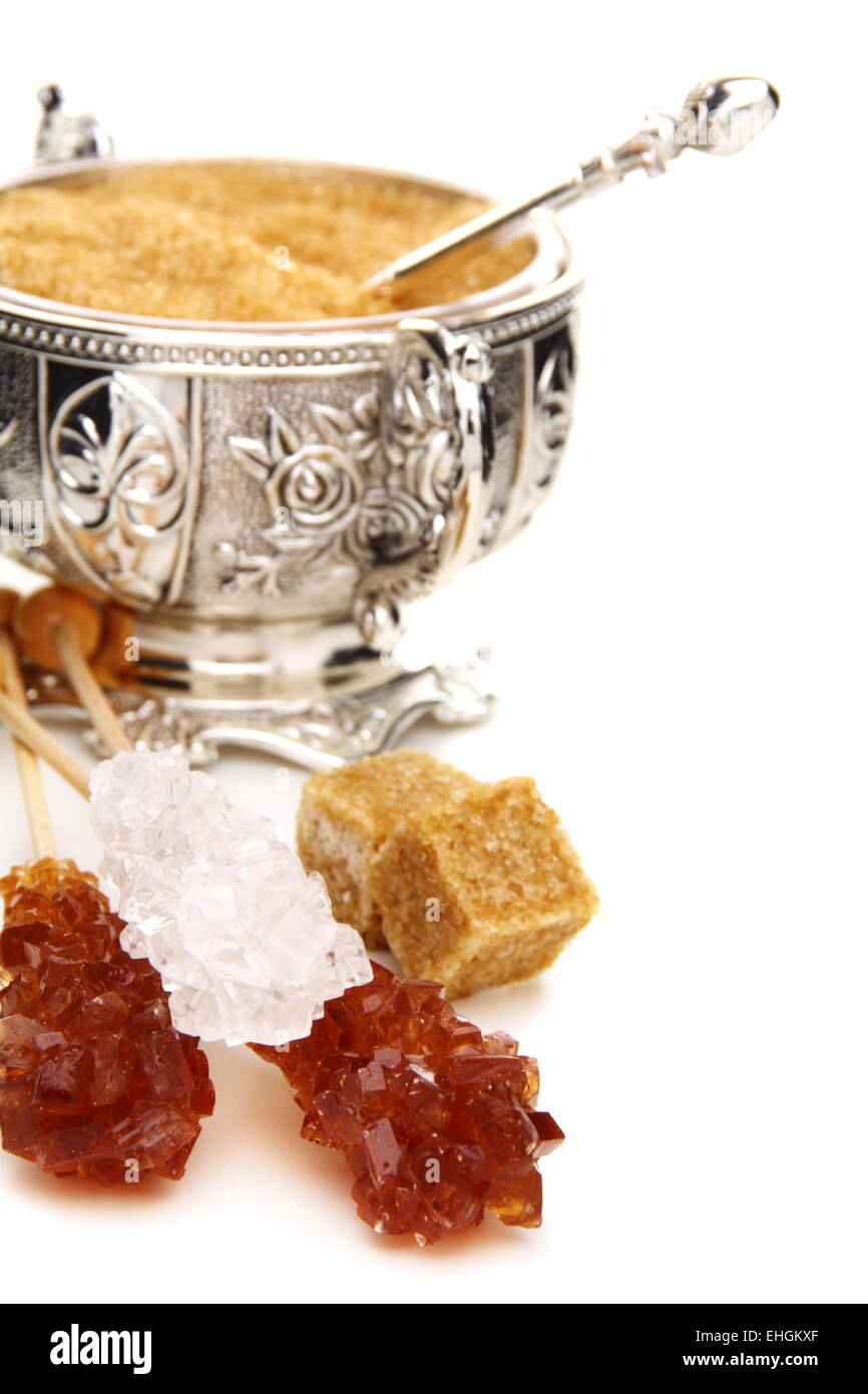 Different varieties of sugar for tea Stock Photo - Alamy