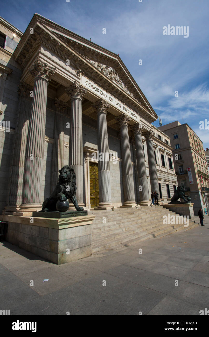 Spain's Parliament Building, Madrid Stock Photo - Alamy