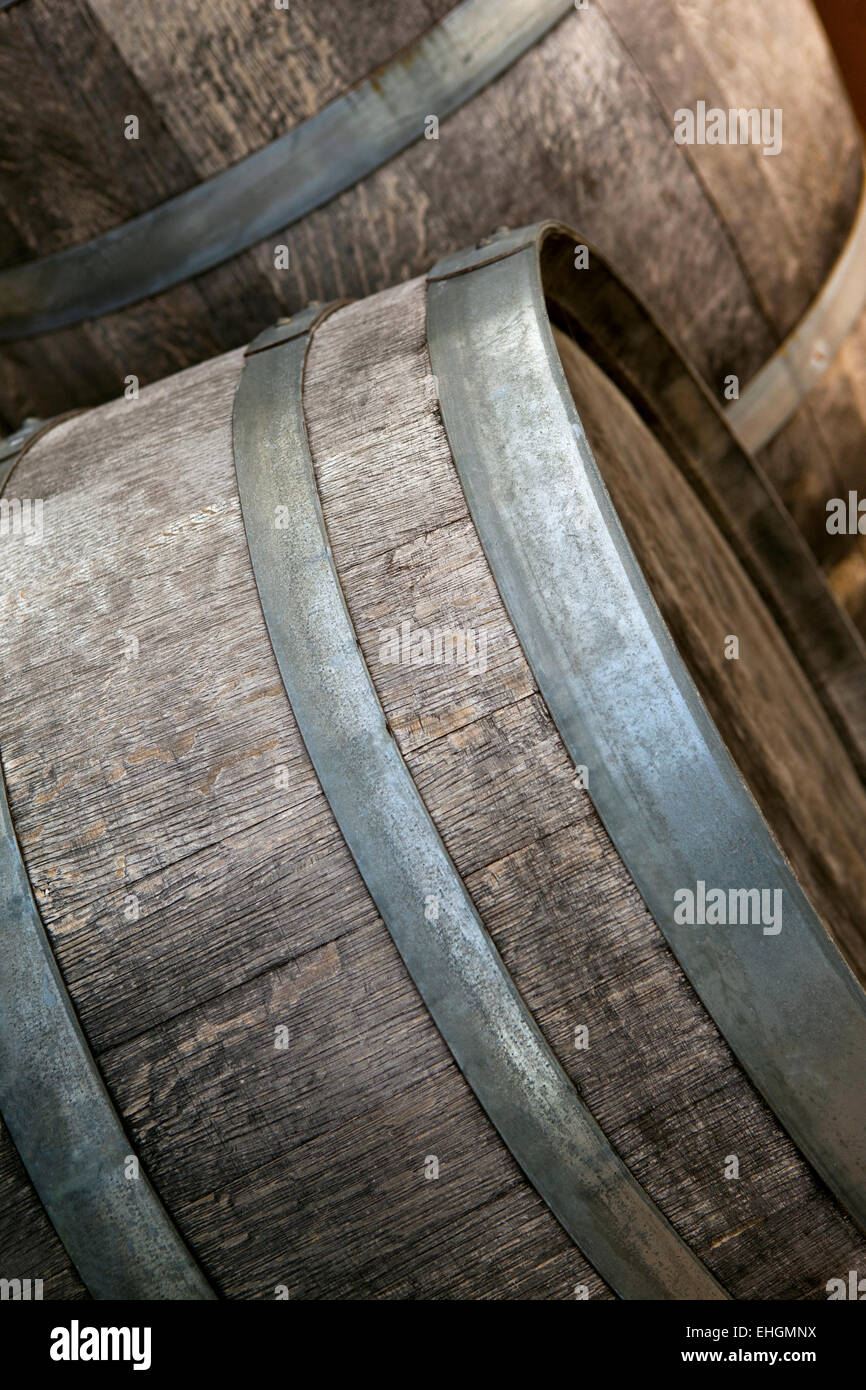 Close up of barrels in a cellar Stock Photo - Alamy
