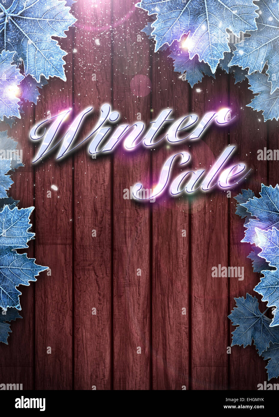 Winter business or invitation poster or flyer background with space ...