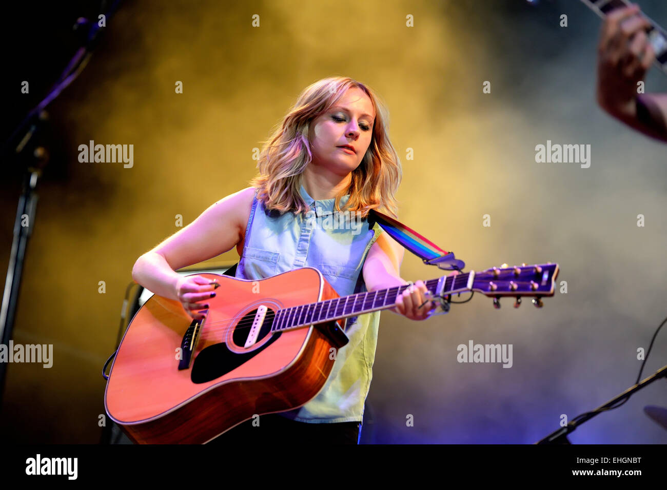 BARCELONA - SEP 21: Lanterns on the Lake (indie rock band) peforms at ...