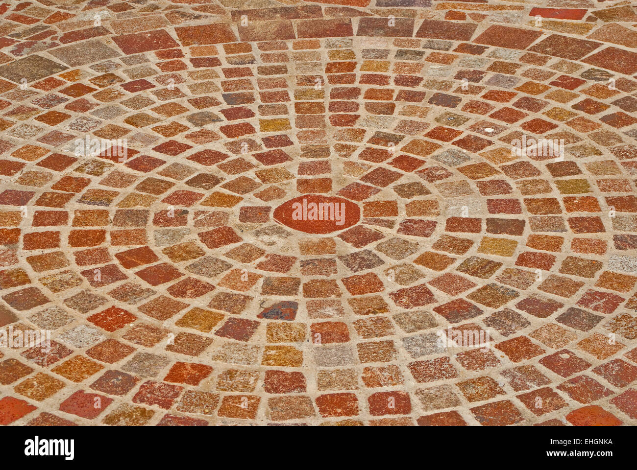 Pathway with circle of colorful stone Stock Photo - Alamy