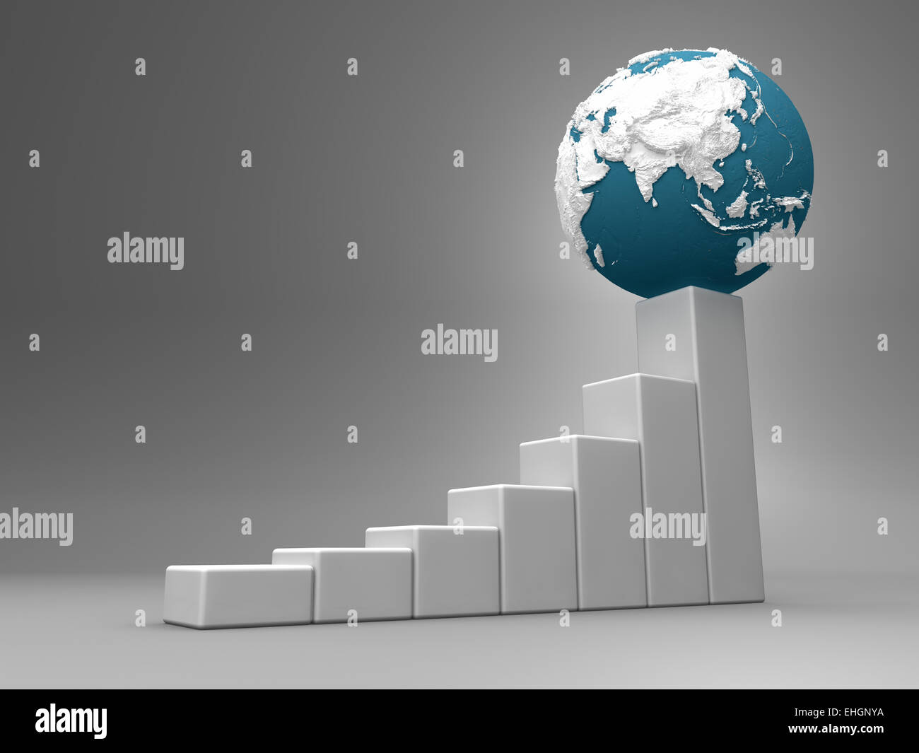 Chart With Earth - Asia Stock Photo - Alamy