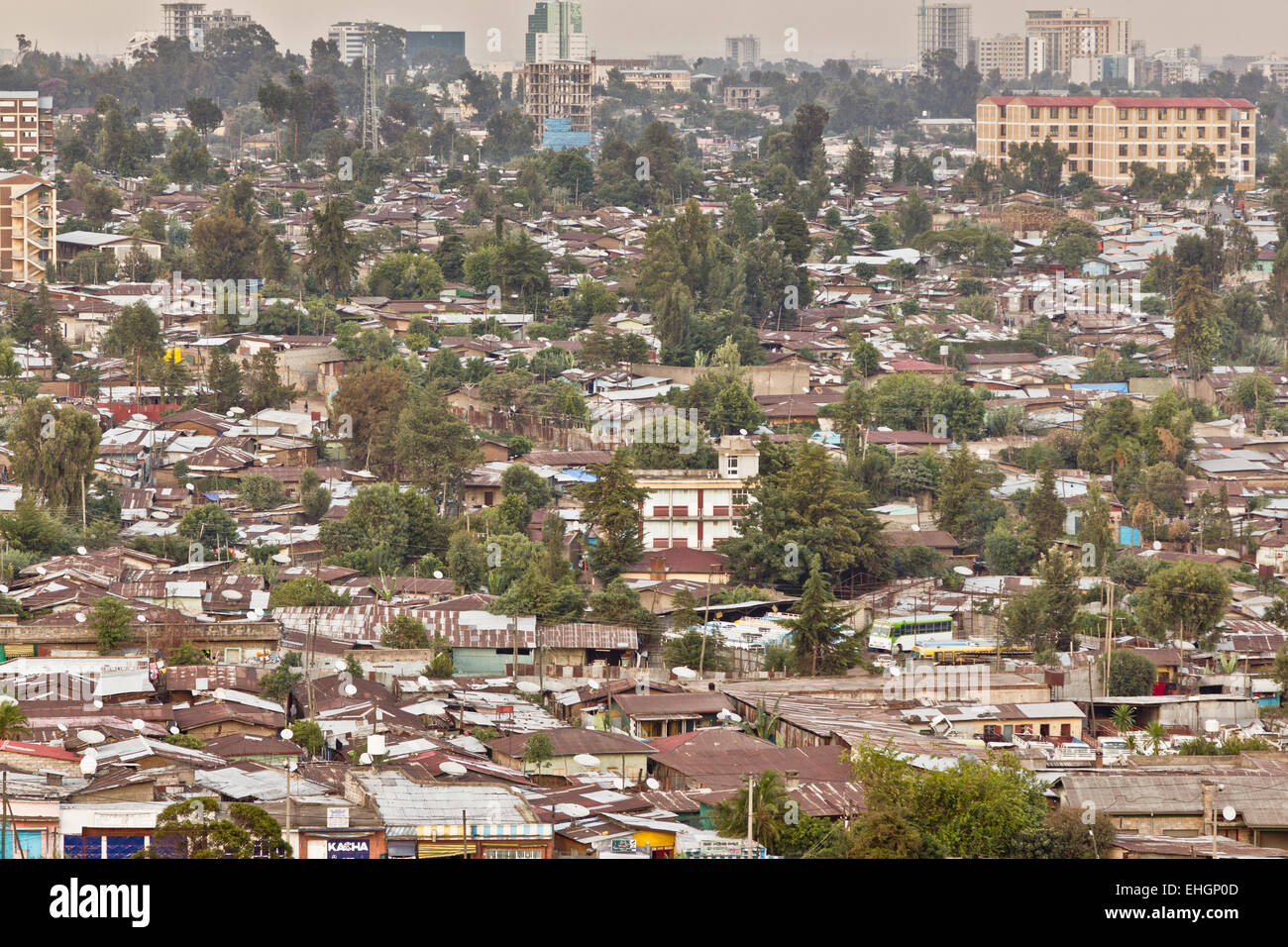 Aerial view of Addis Ababa Stock Photo - Alamy