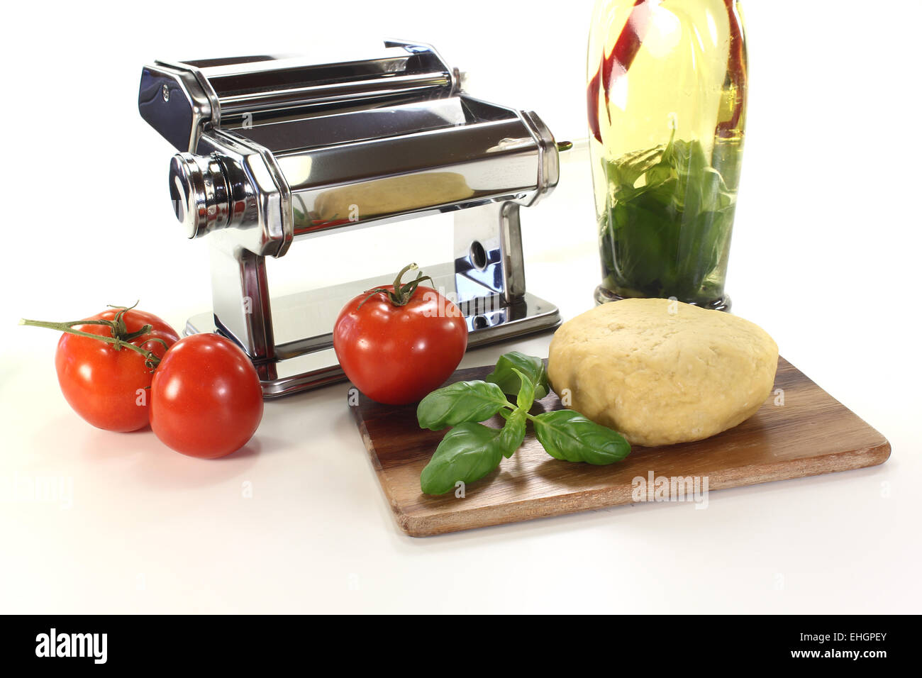 Dough flour olive oil Cut Out Stock Images & Pictures - Alamy