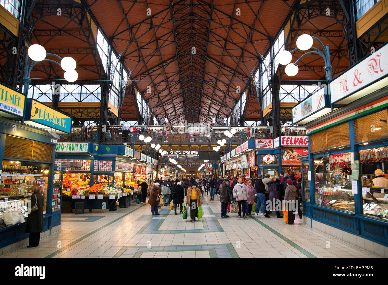 Budapest Market Hall one of the oldest markets in Europe Stock Photo ...