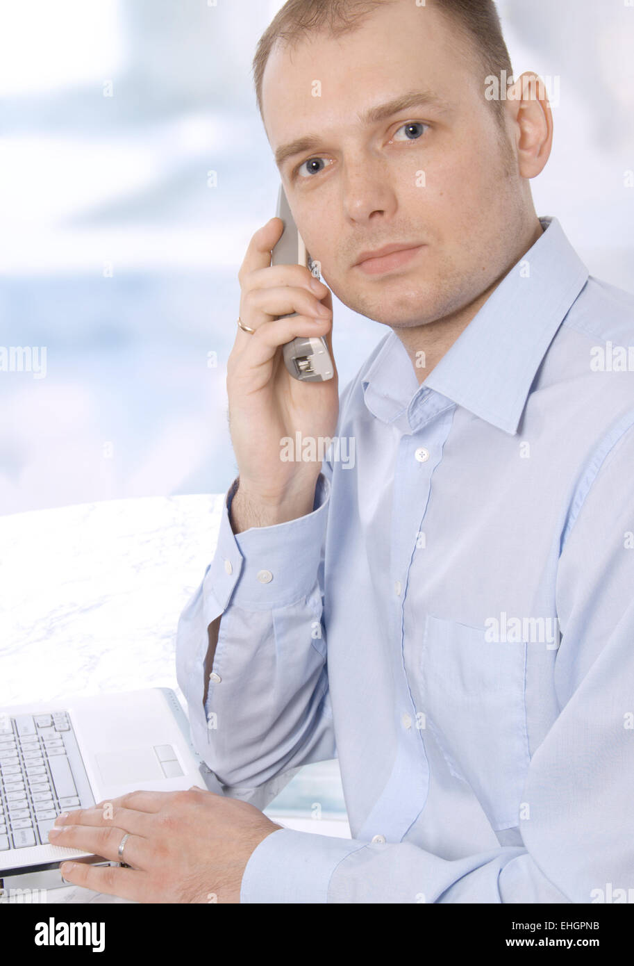 Full length of successful business man Stock Photo - Alamy