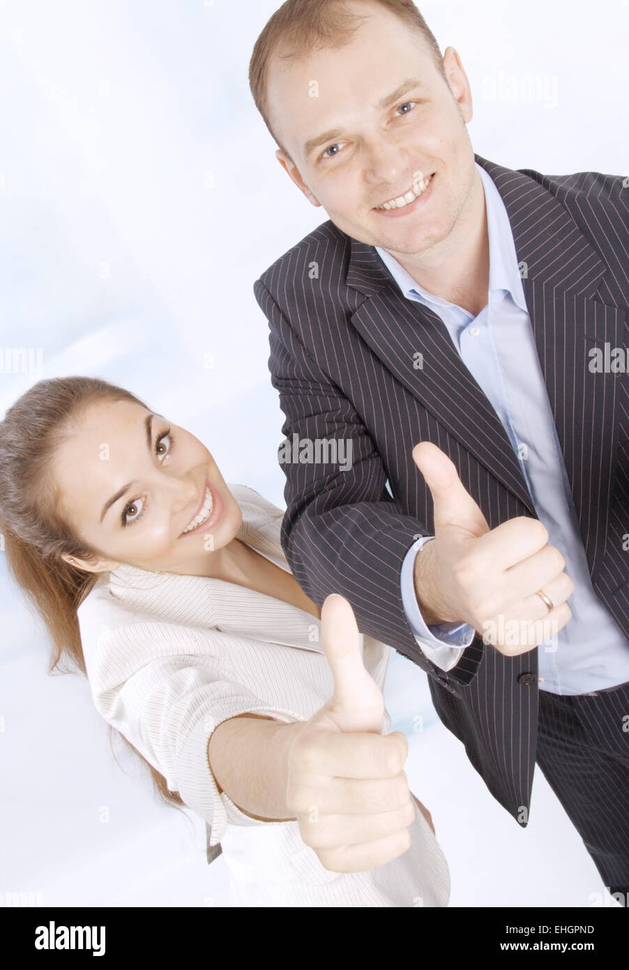 Two happy business colleagues Stock Photo - Alamy