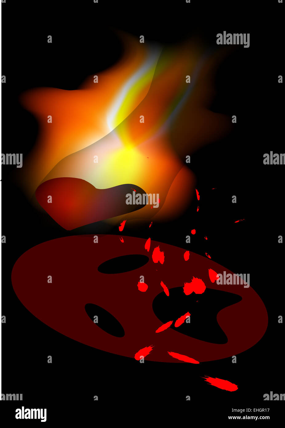 Burning heart human hi-res stock photography and images - Alamy