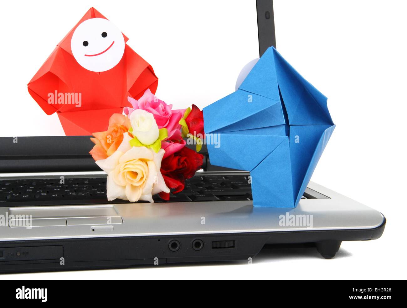 E-relationship and e-commerce metaphor Stock Photo - Alamy