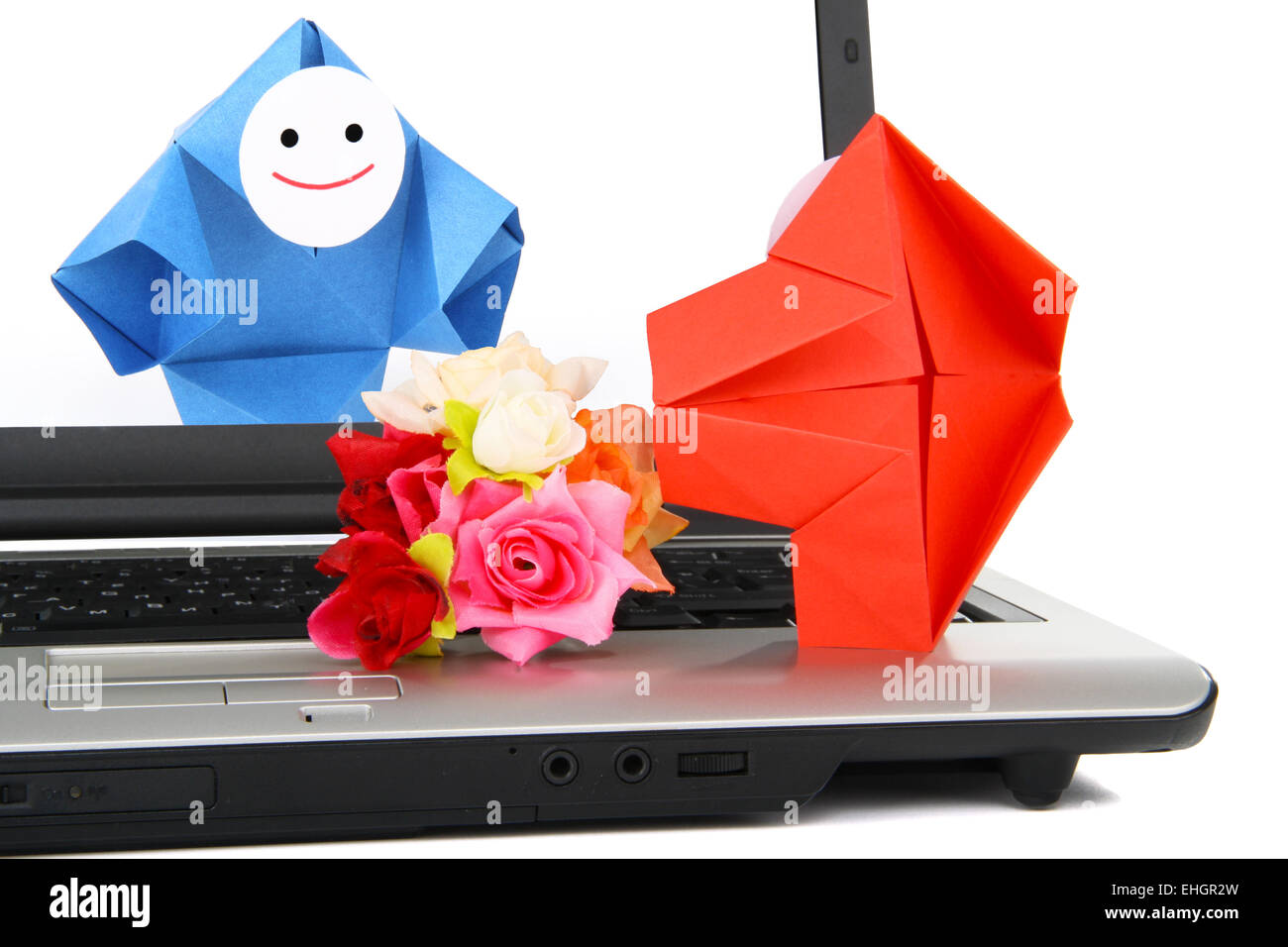 E-relationship and e-commerce metaphor Stock Photo - Alamy