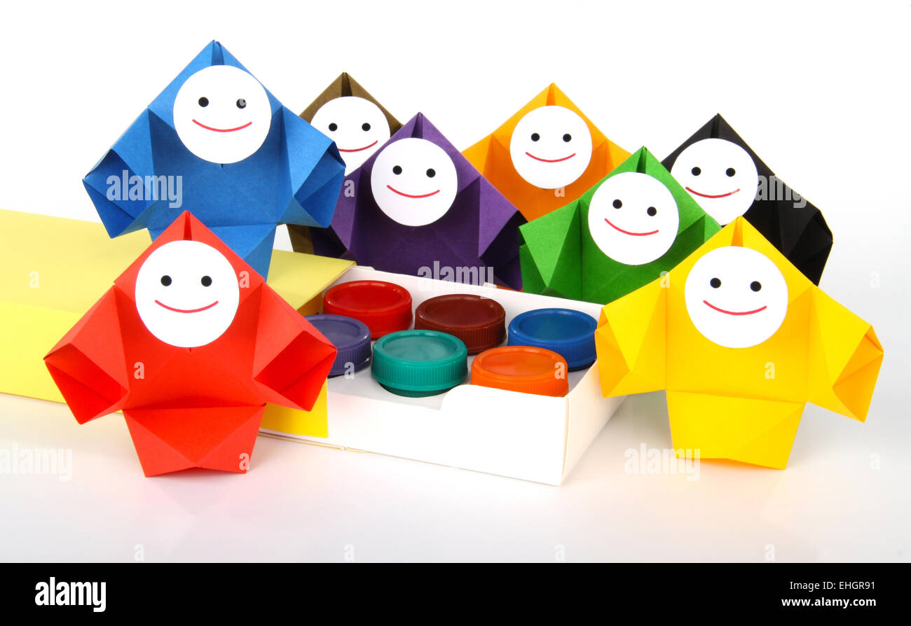 Painting and rainbow color metaphor Stock Photo - Alamy