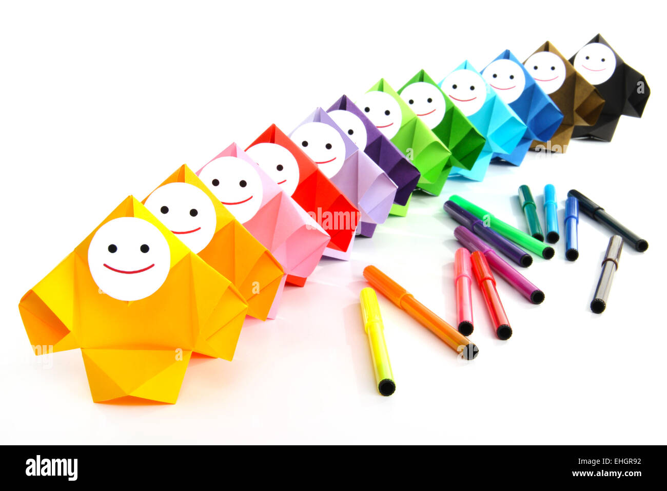 Painting and rainbow color metaphor Stock Photo - Alamy
