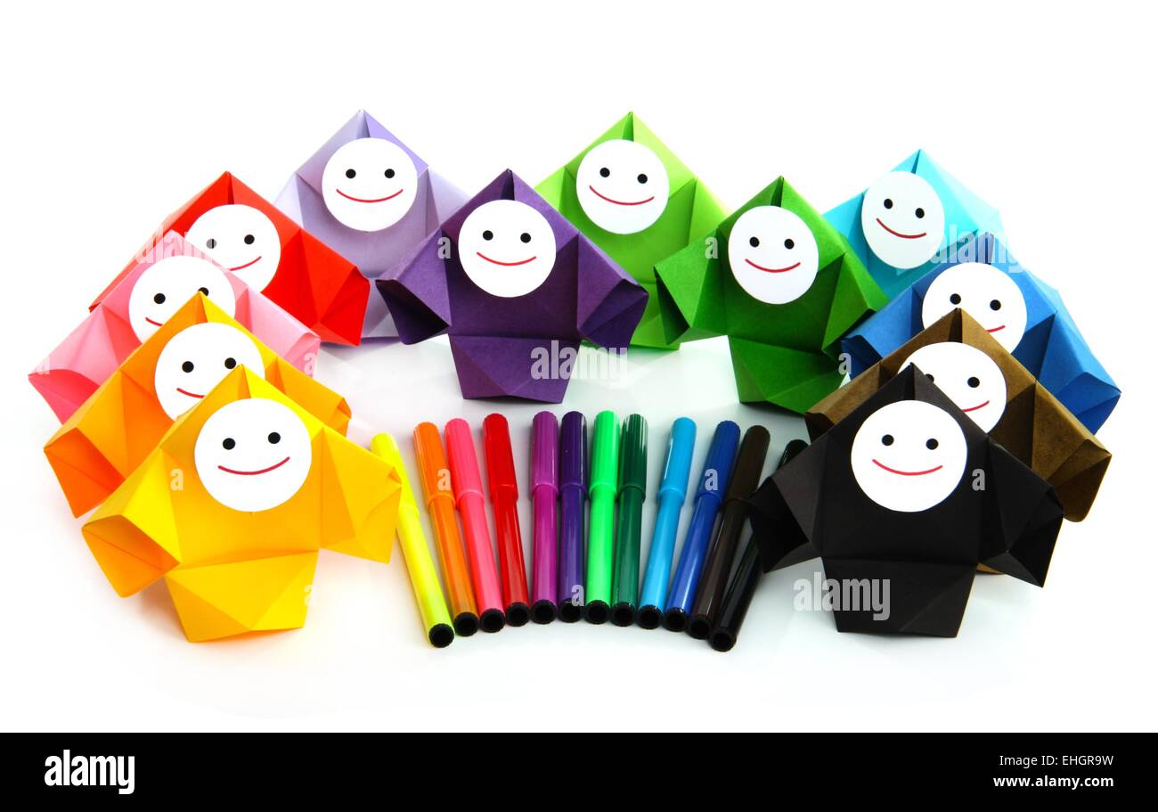 Painting and rainbow color metaphor Stock Photo - Alamy