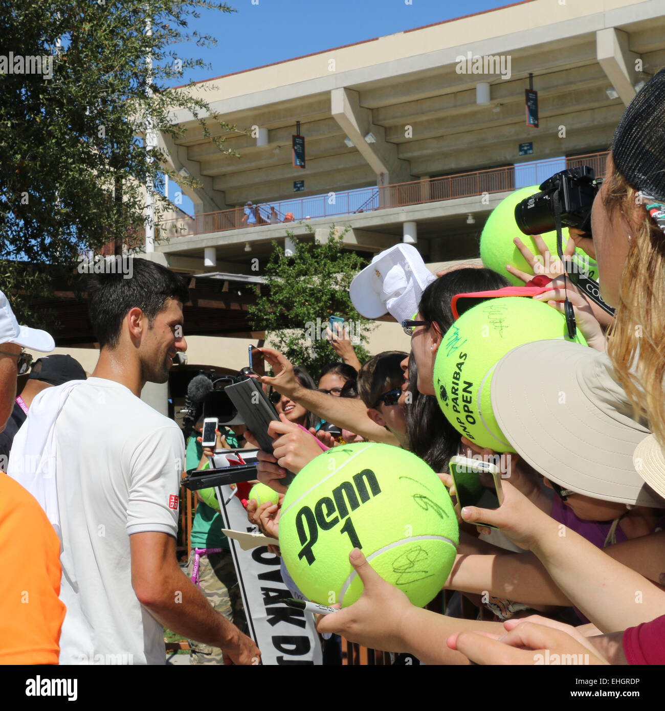 Indian Wells, California 13th March, 2015 Number one ranked Serbian ...