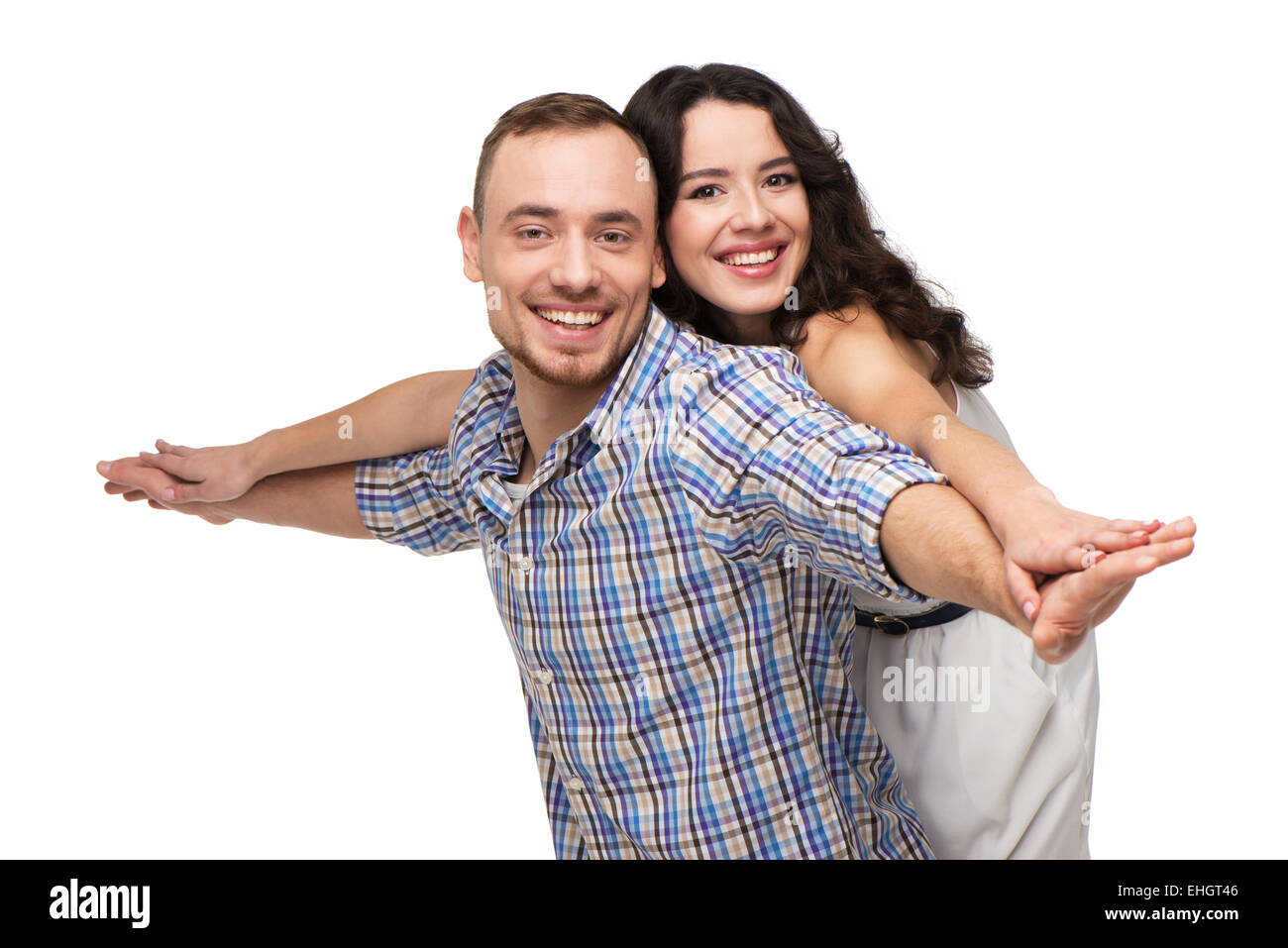 Lovers having fun together. They are happy Stock Photo - Alamy