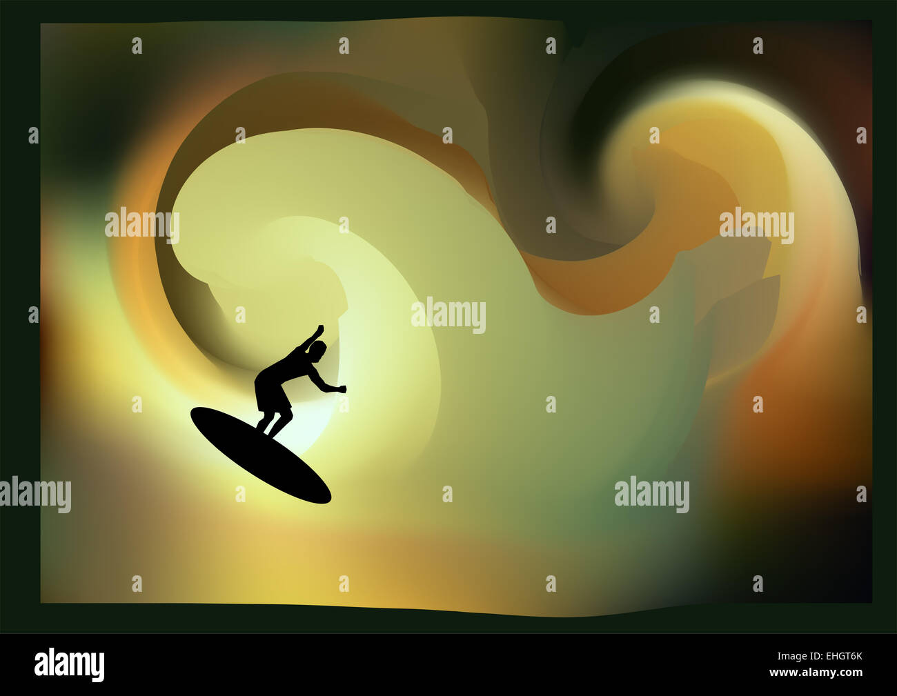 surfer on a wave Stock Photo - Alamy