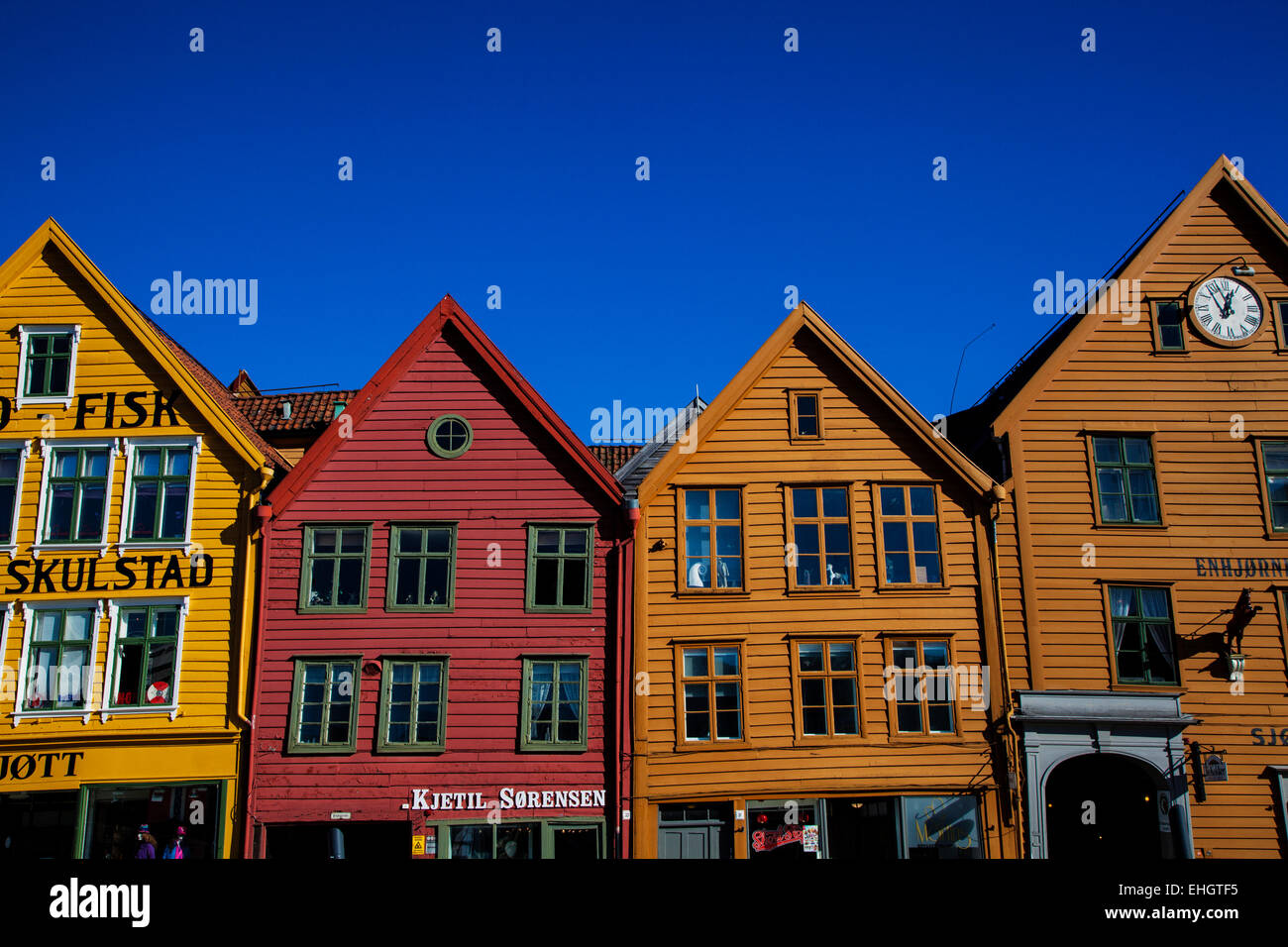Bryggen, Bergen, Norway, The Hanseatic Wharf Stock Photo - Alamy