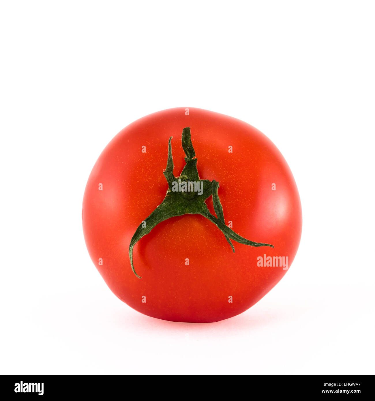 Single red tomato isolated over white Stock Photo - Alamy