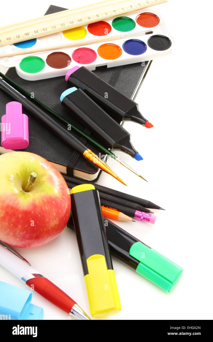 Learning elements school supplies hi-res stock photography and images ...