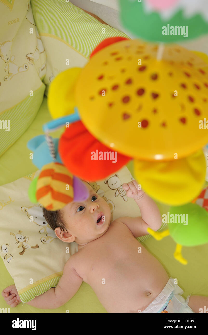 cute little baby indoor closeup portrait Stock Photo - Alamy